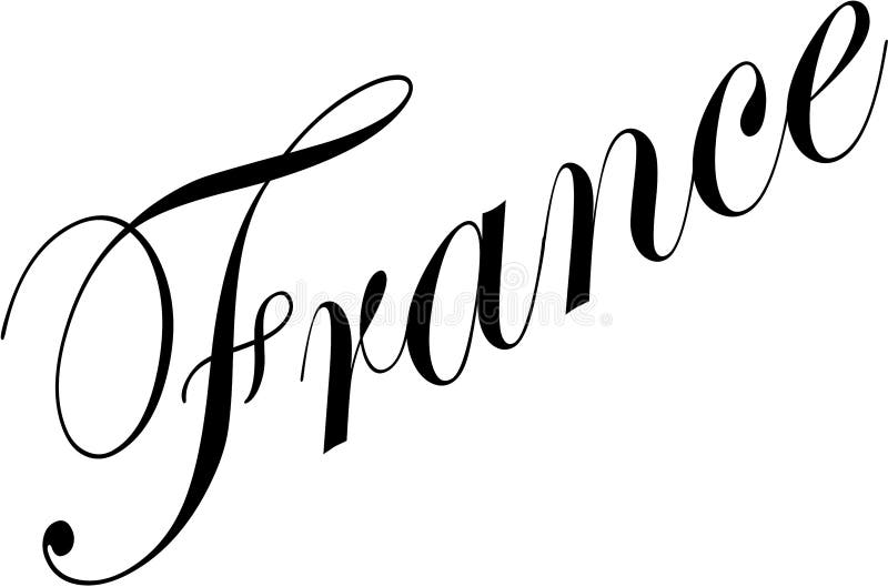 Frankreich-Text Mit Eiffelturm Vektor Abbildung - Illustration von ...