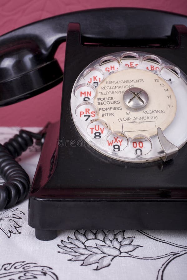 Franse Oude Telefoon stock foto. Image of wijzerplaat - 11617868