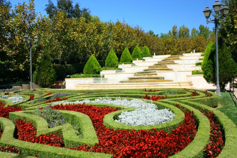 Franse Tuin stock afbeelding. Image of bloembed, kasteel - 21411721