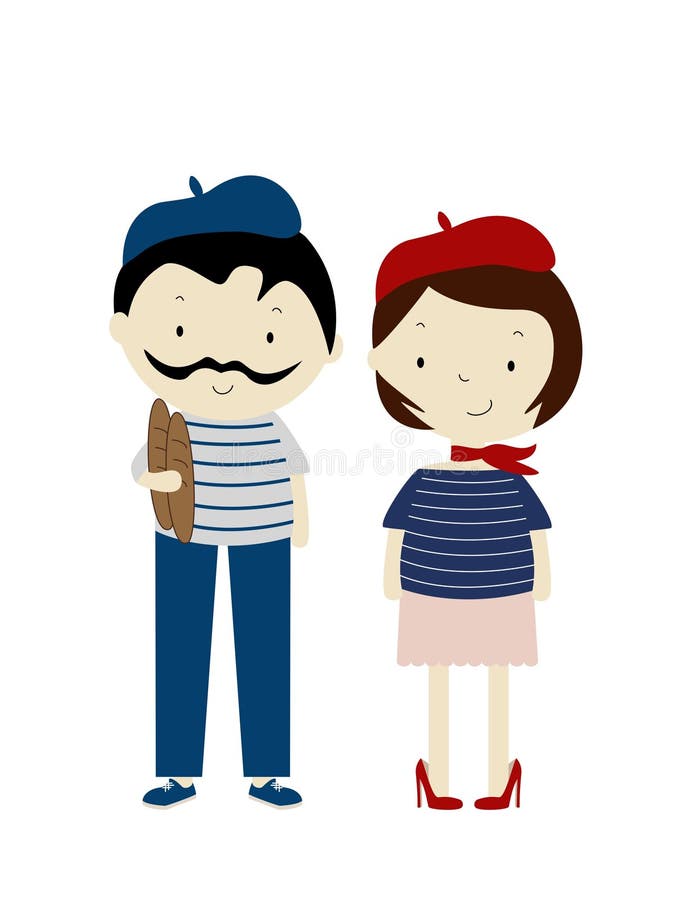 Französische Stereotypen stock abbildung. Illustration von frankreich ...