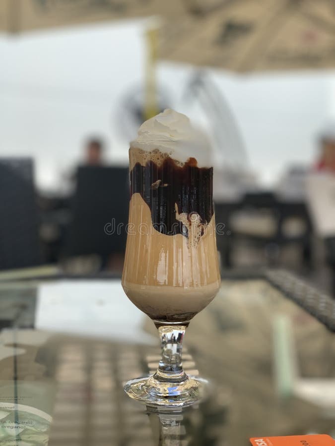 Frappe stock photo. Image of glass, chocolate, colors - 149888474
