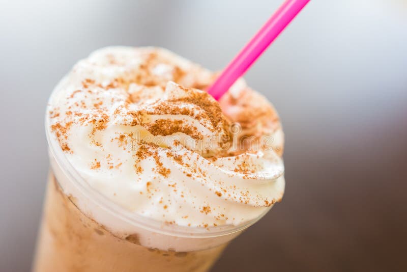 Frappe Coffee with Chocolate Topping Stock Photo - Image of chocolate ...