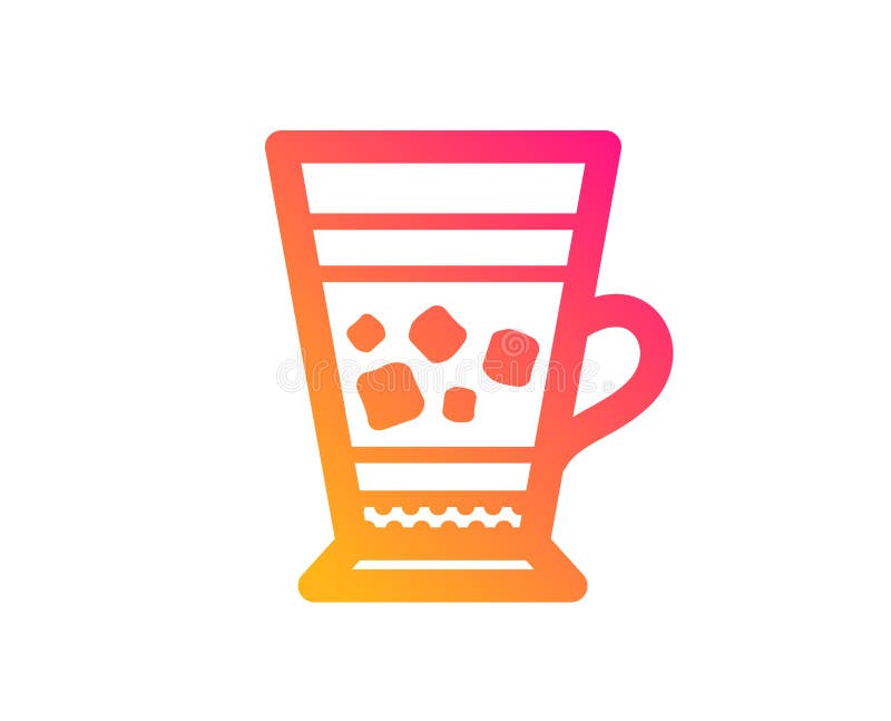 Frappe Coffee Icon. Cold Drink Sign. Vector Stock Vector - Illustration ...