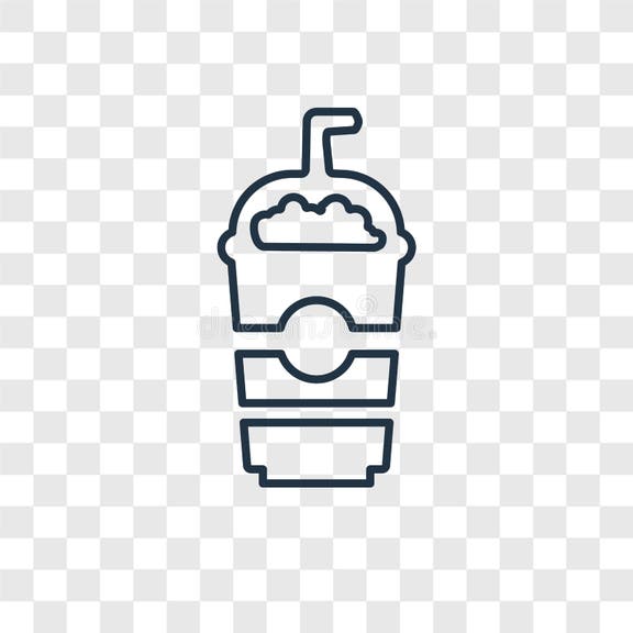 Frappe Concept Vector Linear Icon Isolated on Transparent Background ...