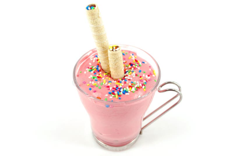 Receta Del Frappe De La Fresa Imagen de archivo - Imagen de enredar ...