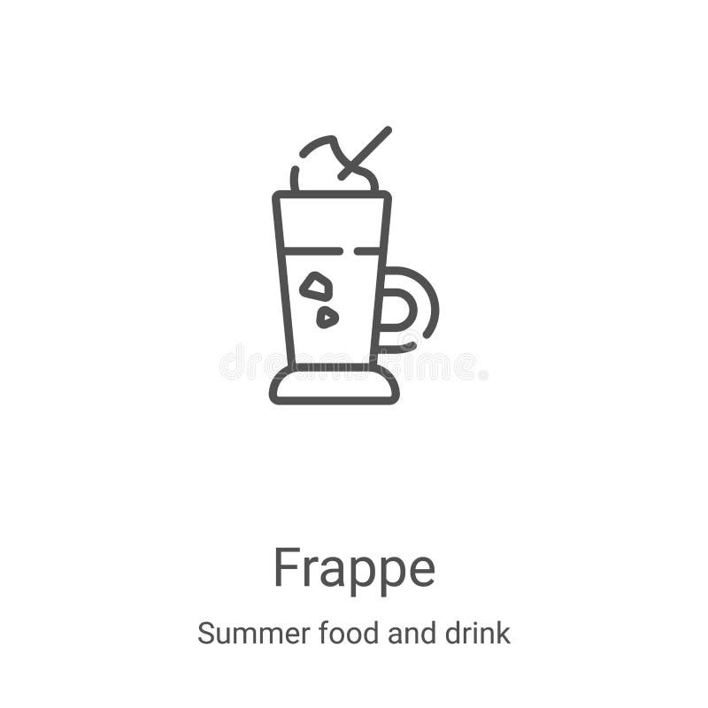 Linear Frappe Icon from Fastfood Outline Collection. Thin Line Frappe ...
