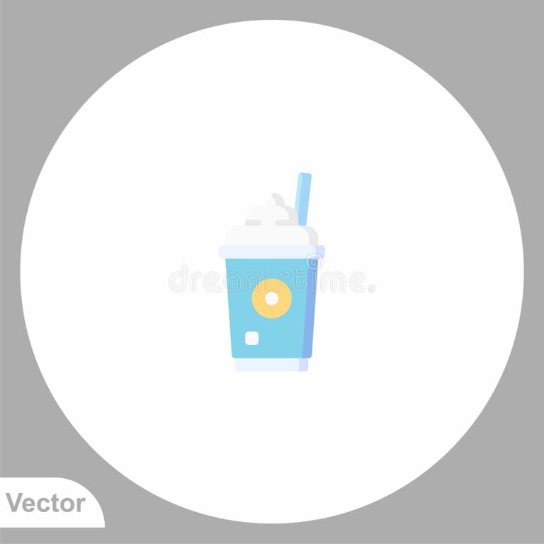 Frappe Vector Icon Sign Symbol Stock Vector - Illustration of chocolate ...