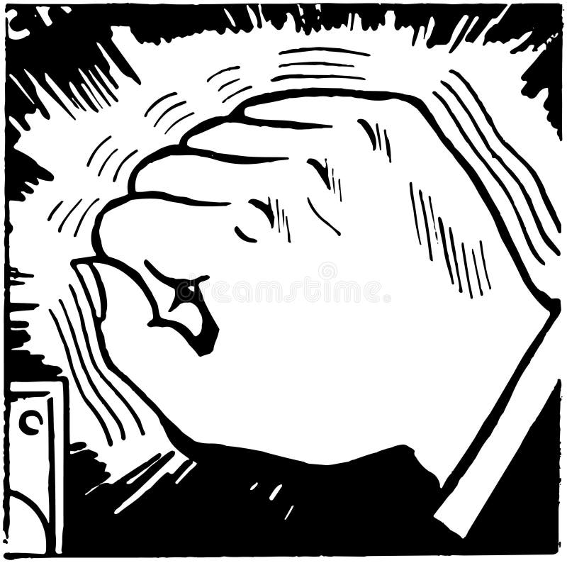 Icône Du Logo De La Porte Frappée à La Main, Panneau De Frappe Du Poing ...