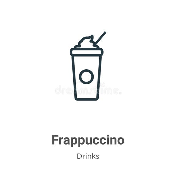 Frappuccino Outline Vector Icon. Thin Line Black Frappuccino Icon, Flat Vector Simple Element ...