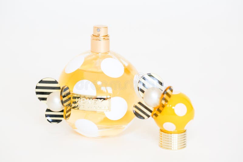 Frasco De Perfume Al Estilo De Las Abejas Con Perfume Foto editorial ...