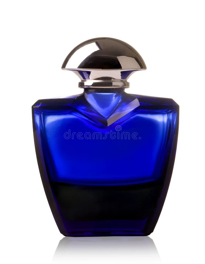 Frasco de perfume azul foto de stock. Imagem de perfume - 12923058