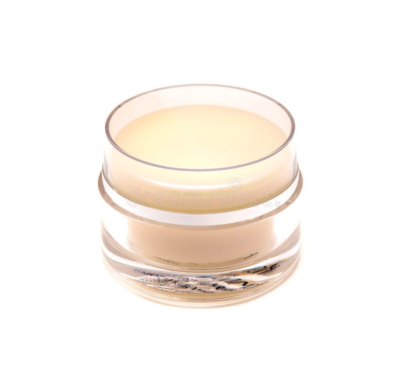 Frasco De Vidro Do Creme De Cara Isolado No Branco Imagem de Stock ...