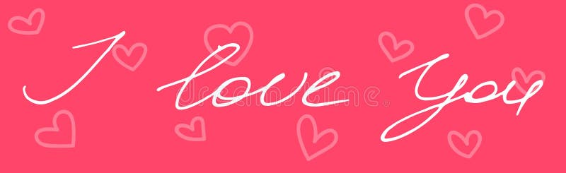 Frase manuscrita te amo ilustración del vector. Ilustración de cursivo ...