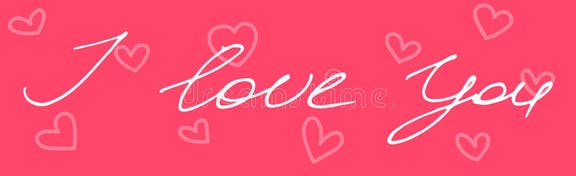 Frase manuscrita te amo ilustración del vector. Ilustración de cursivo ...