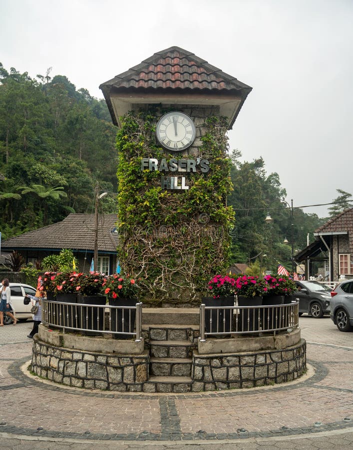 Fraser Hill, Malaysia - August 15, 2022: Famous Landmark of Clock Tower ...