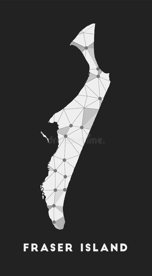 Fraser Island Queensland, Commonwealth of Australia Map Vector ...