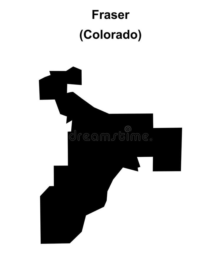Fraser outline map stock vector. Illustration of boundaries - 387015599