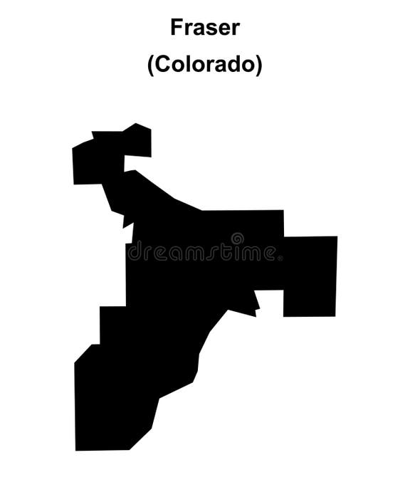 Fraser outline map stock vector. Illustration of boundaries - 387015599