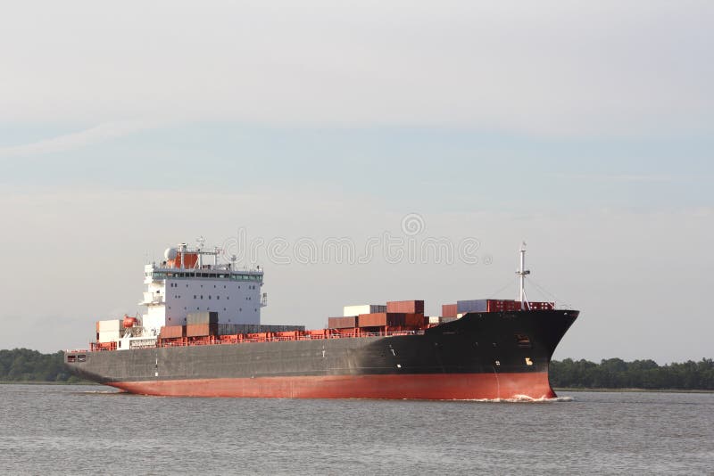 Fraser River Container Ship Stock Photo - Image of container, cargo ...