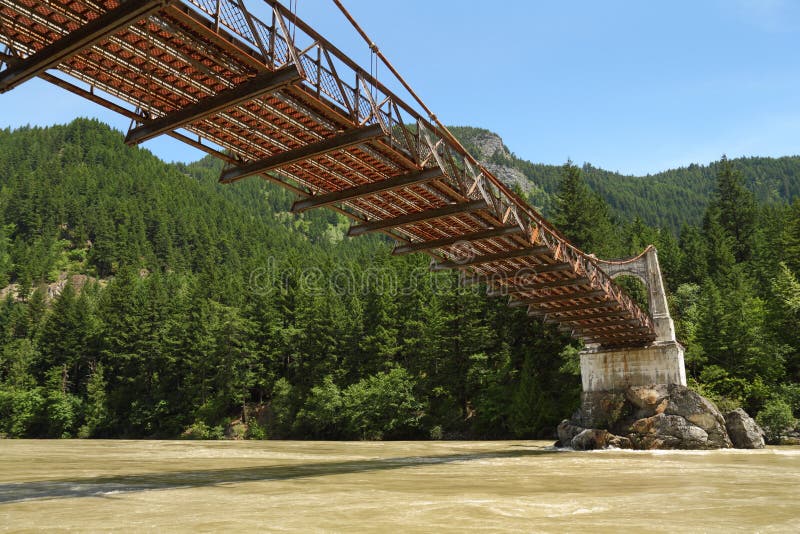 Fraser River Crossing, Historic Alexandra Bridge Stock Photo - Image of ...