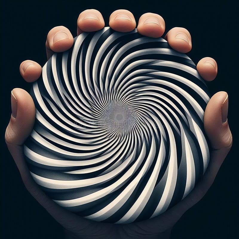 Fraser Spiral Illusion a Concentric Spiral Pattern that Appear Stock ...