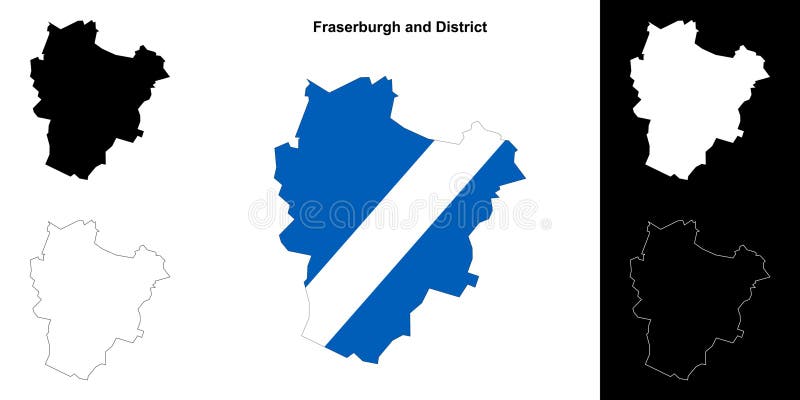 Fraserburgh E Mapa Do Distrito Ilustração do Vetor - Ilustração de ...