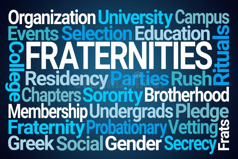 Fraternity Word Cloud stock illustration. Illustration of fraternity ...