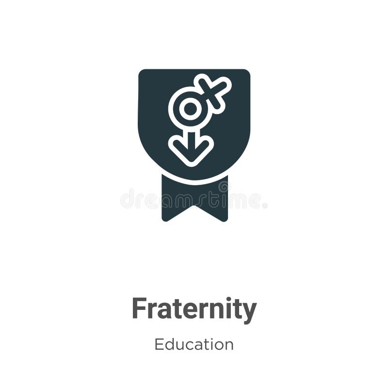 Fraternity Icon Vector Isolated On White Background Fraternity Sign Stock Vector Illustration