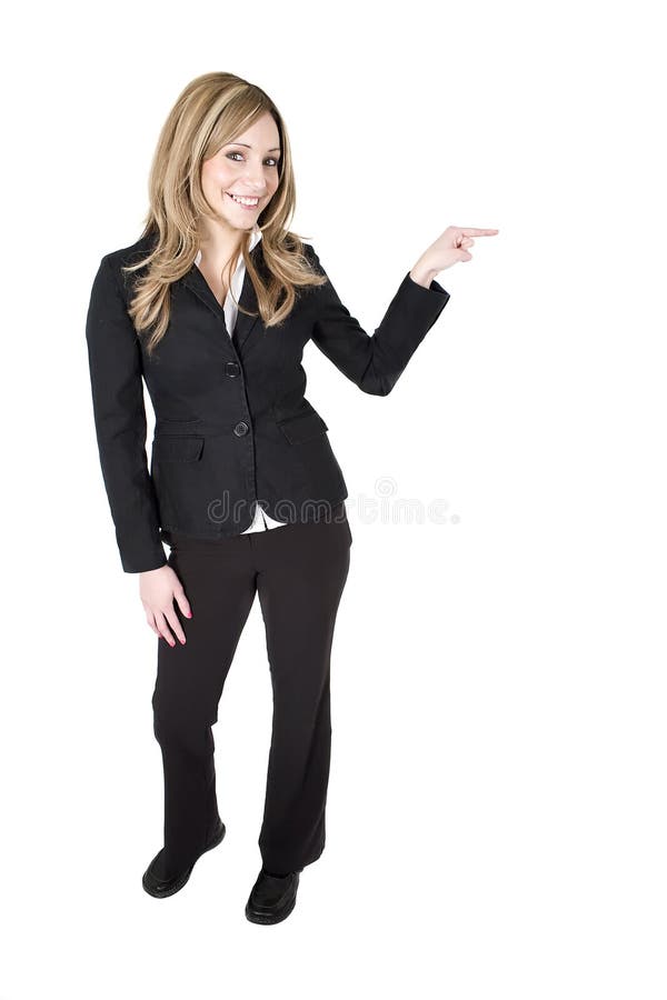 Frau, die Finger zeigt stockbild. Bild von erwachsener - 8241407