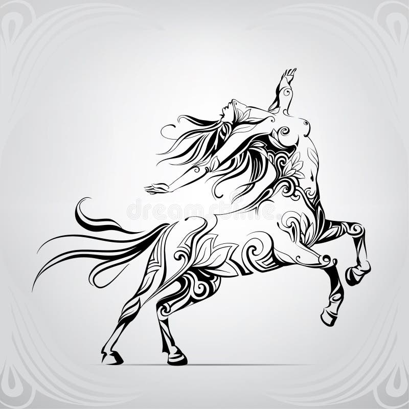 Zentaur vektor abbildung. Illustration von menschlich - 102712426