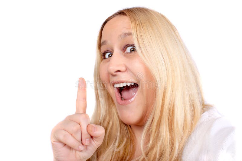 Frau hat eine Idee stockfoto. Bild von idee, ausfragen - 17496162