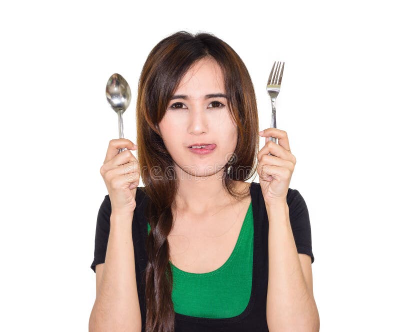 Hungrige Frau stockbild. Bild von jung, hunger, diät - 54288921