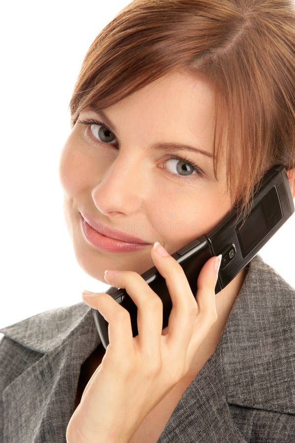 Frau mit Handy stockfoto. Bild von frau, brünette, kaukasisch - 11241504