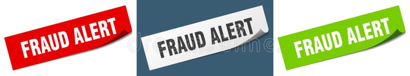 Fraud alert sticker. stock vector. Illustration of paper - 158775220
