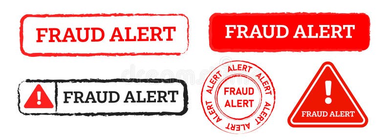 Fraud Alert Red Rubber Stamp Circle and Square Sign Caution Criminal ...