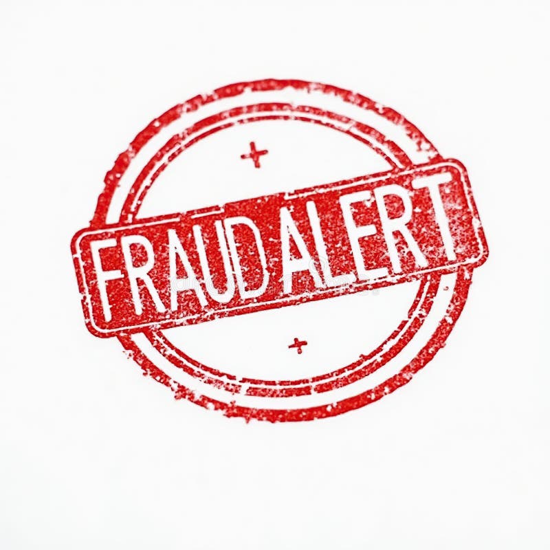 Fraud Alert Red Rubber Stamp on White Background Stock Illustration ...