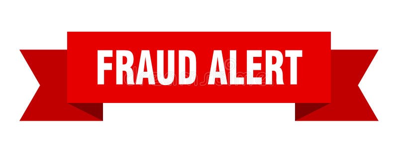 Fraud alert ribbon. stock vector. Illustration of peeler - 153528132