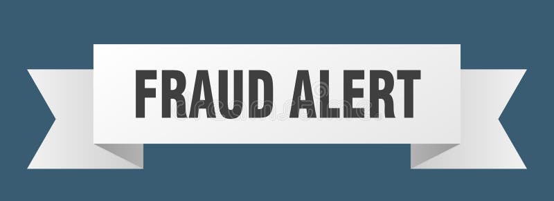 Fraud alert ribbon. stock vector. Illustration of alert - 153888997