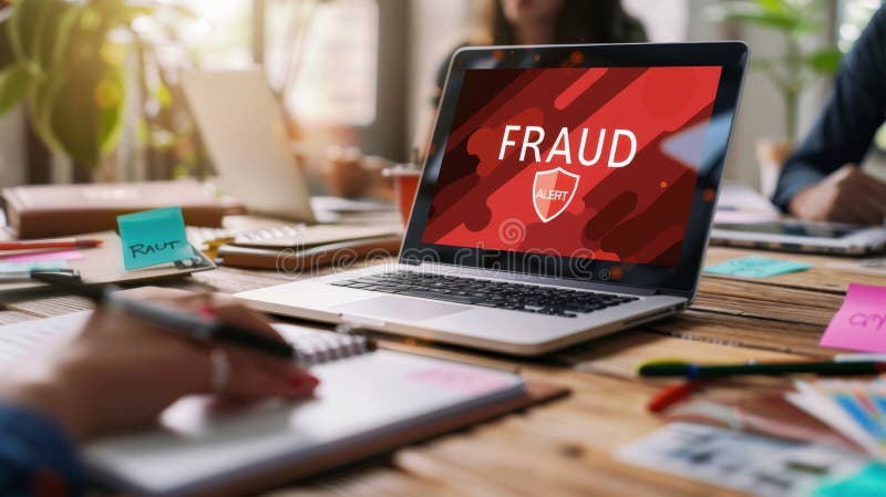 The Fraud Alert Screen.AI Generated Image Stock Photo - Image of ...