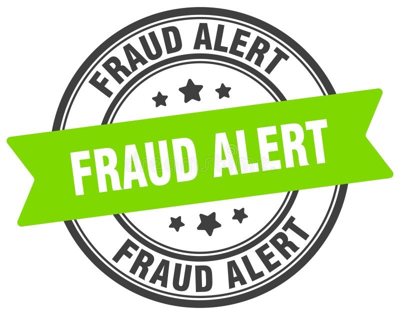Fraud alert sticker. stock vector. Illustration of paper - 158775220