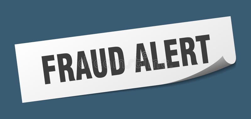 Fraud alert sticker. stock vector. Illustration of notice - 153451391