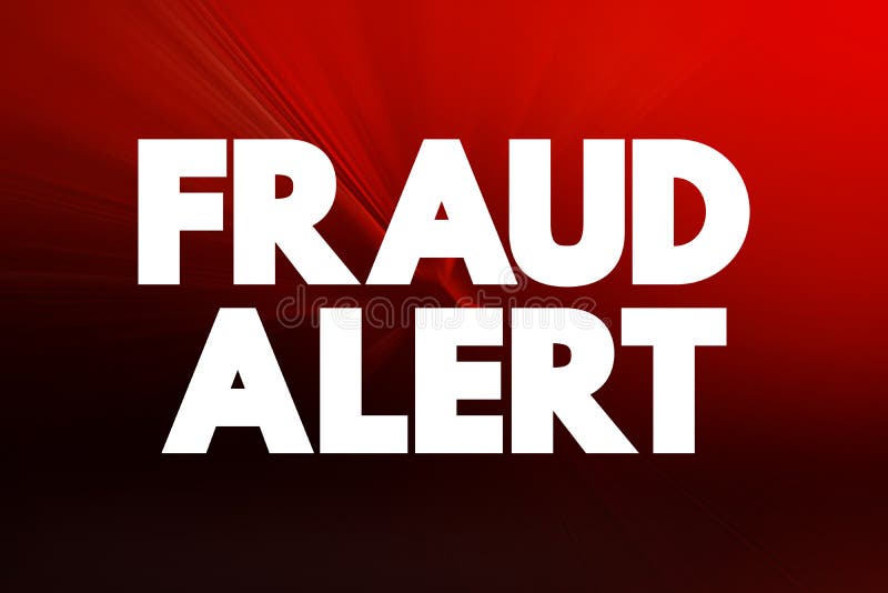 Fraud Alert Text Quote, Concept Background Stock Illustration ...