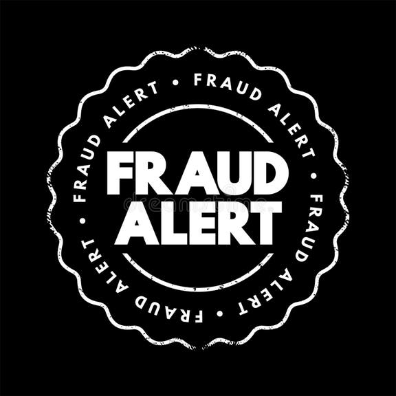 Fraud Alert Text Stamp, Concept Background Stock Illustration ...