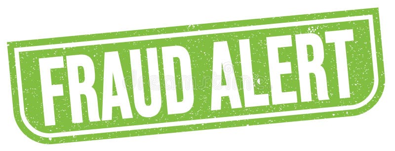 FRAUD ALERT Text Written on Green Stamp Sign Stock Illustration ...
