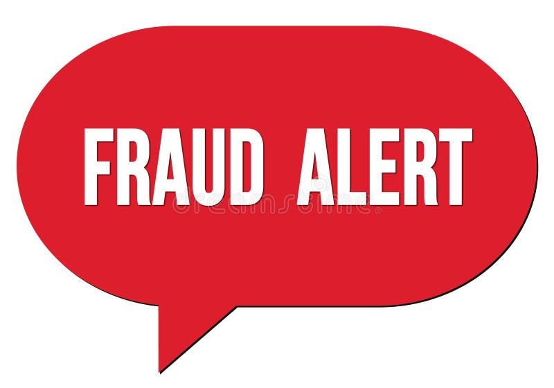 FRAUD ALERT Text Written on Red Vintage Round Stamp Stock Illustration ...