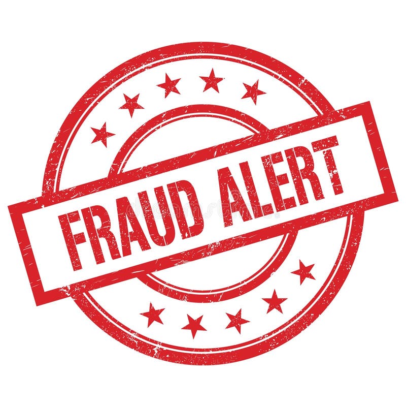 FRAUD ALERT Text Written on Red Vintage Round Stamp Stock Illustration ...