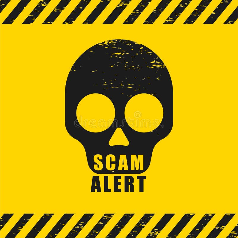 Fraud Alert Warning Background Stay Safe from Online Scam Stock Vector ...