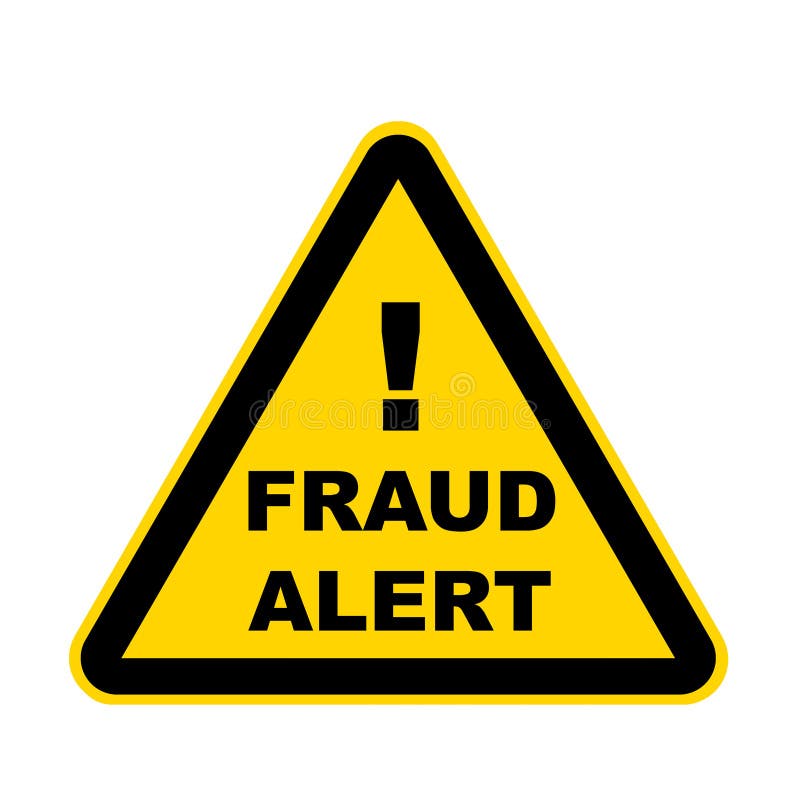 Fraud Alert Warning Danger Sign Stock Illustration - Illustration of ...