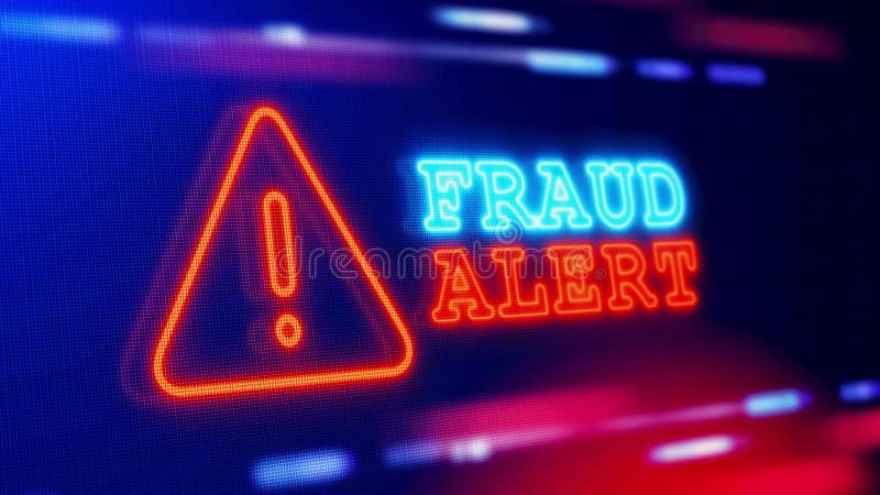 Fraud Warning Message Pops Up on the Screen of a Modern Smartphone. Conceptual 3D Animation ...