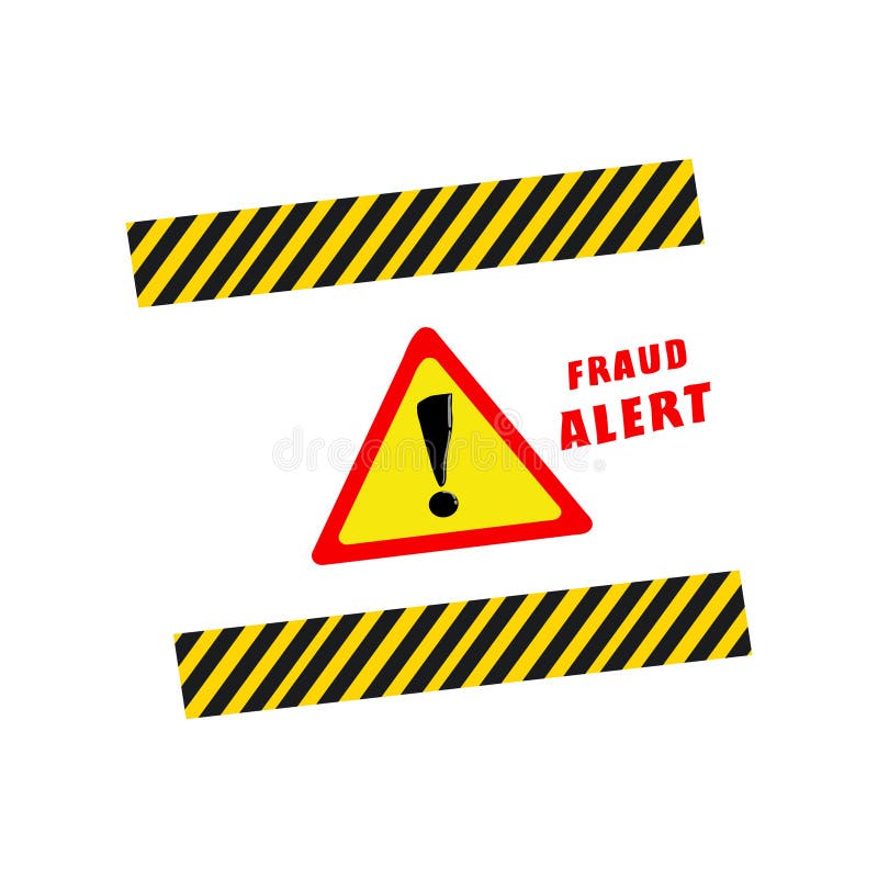 Fraud Alert Warning Sign Free Vector Illustration Stock Vector ...